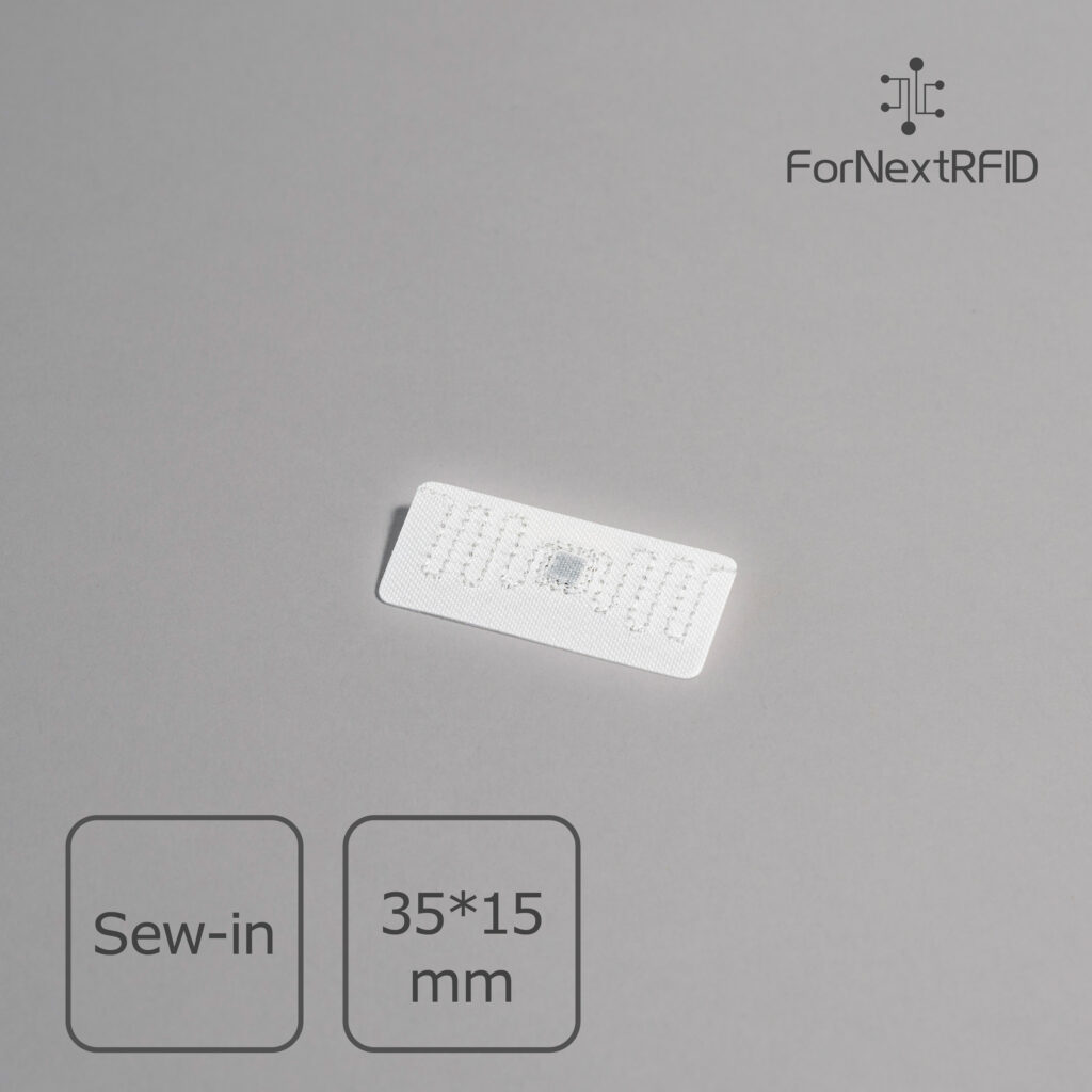 RFID Laundry Label Sew-In UHF UCODE9 35×15mm - ForNext RFID